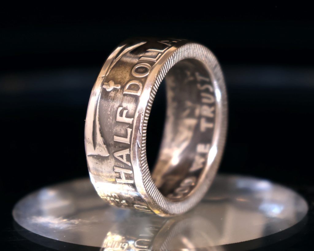 90 % Silver Franklin Half Dollar Coin Ring - SouthWind Coin Rings